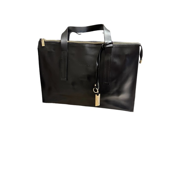 Ripani | Bags | Ripani Leather Zip Tote Shoulder Bag Black | Poshmark